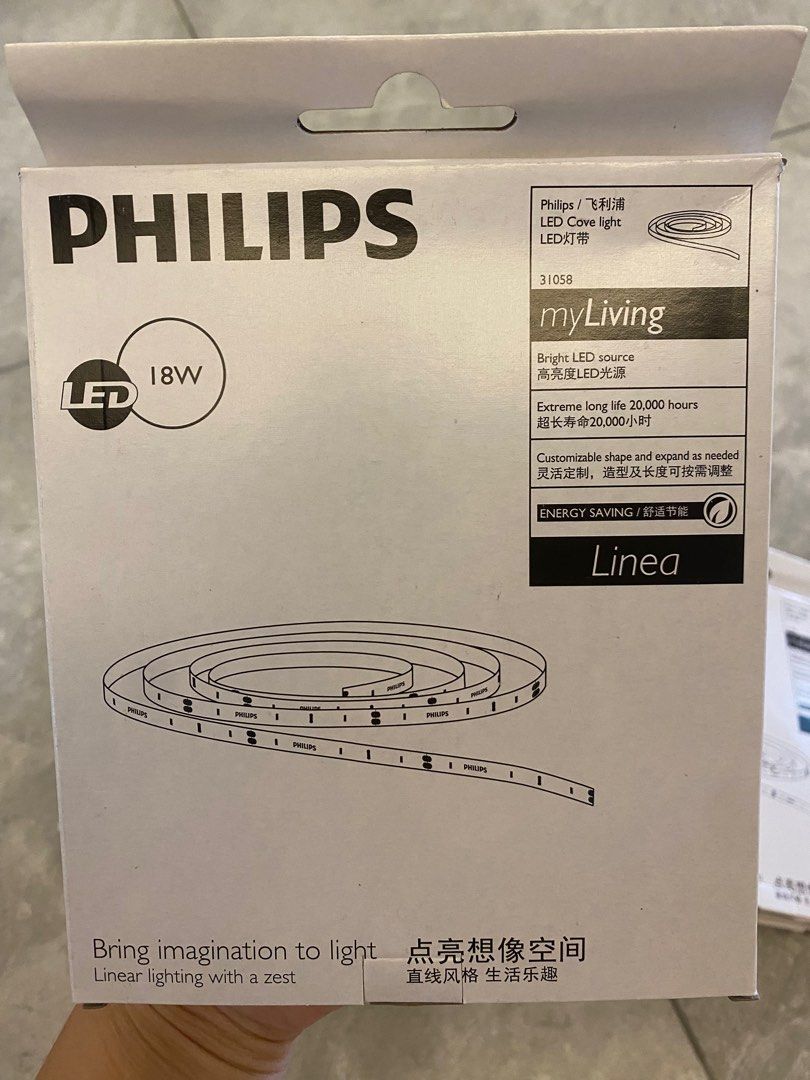 Philips LED Strip - Linea, Furniture & Home Living, Lighting & Fans ...