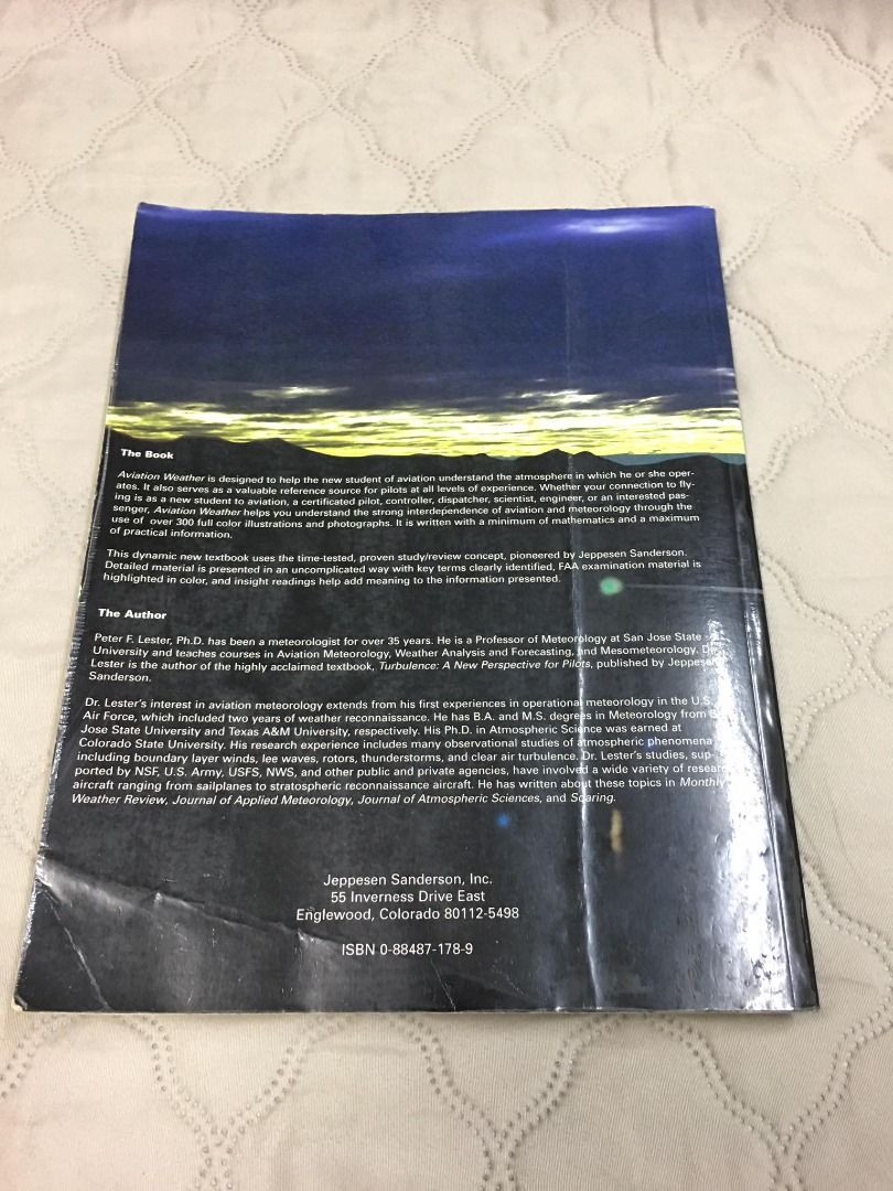 Pilot Book - Jeppesen Aviation Weather, Hobbies & Toys, Books & Magazines, Textbooks on Carousell