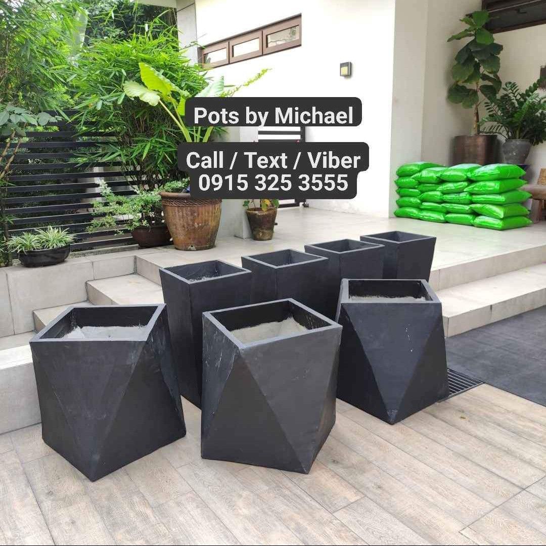 Plant Box Cement Pots Loam Soil, Furniture & Home Living, Gardening ...