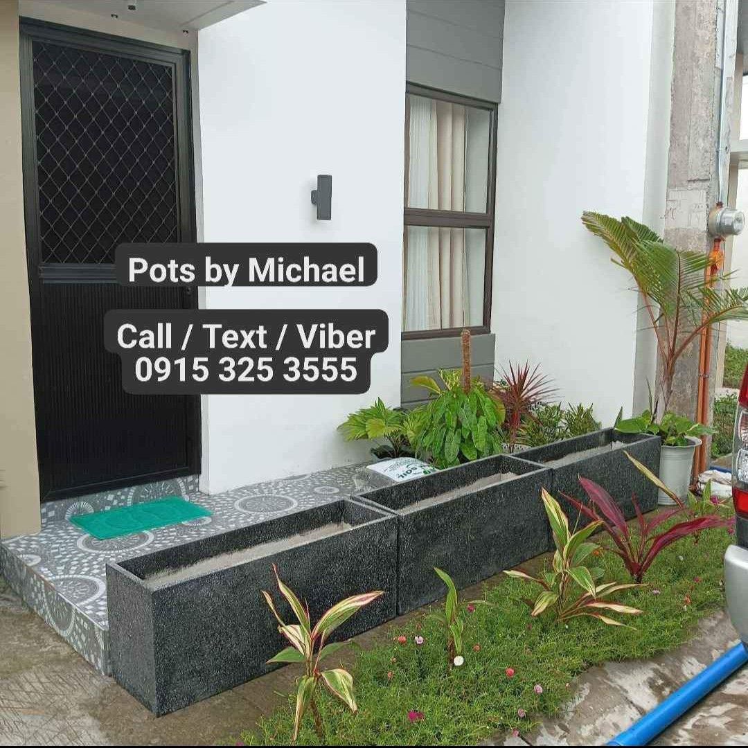 Plant Box Cement Pots Loam Soil, Furniture & Home Living, Gardening ...