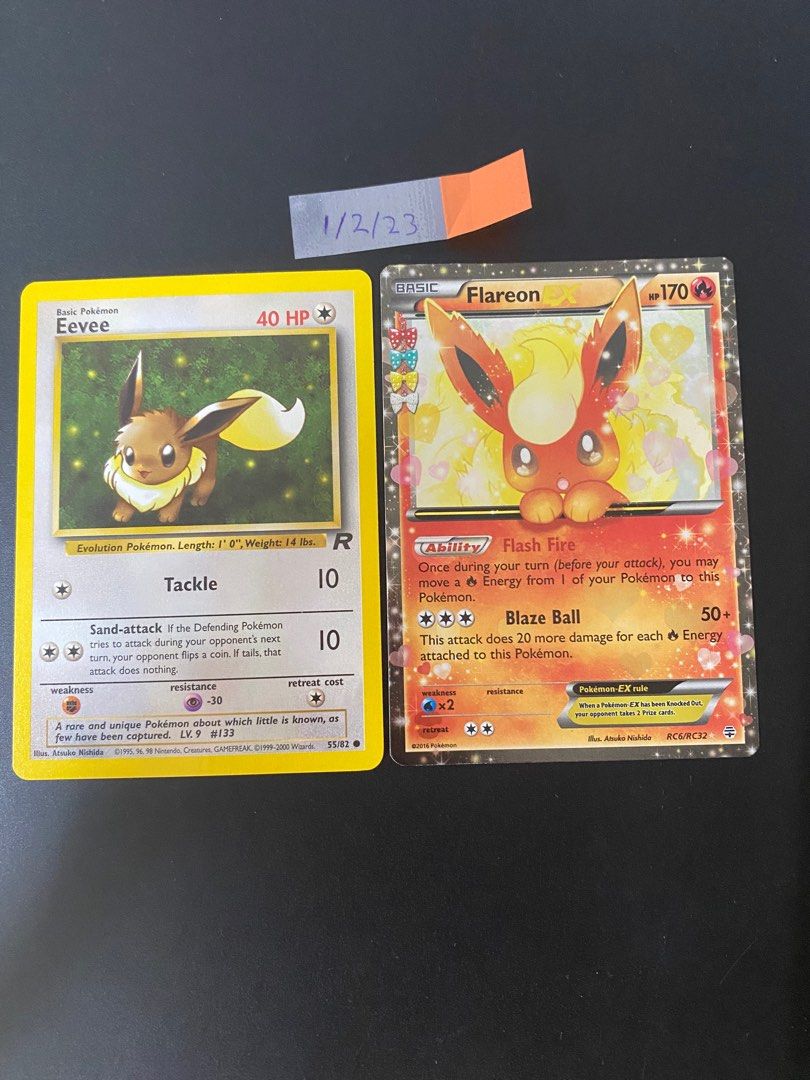 Pokemon cards flareon ex eevolution eeeve evolution Raichu ex emerald ...