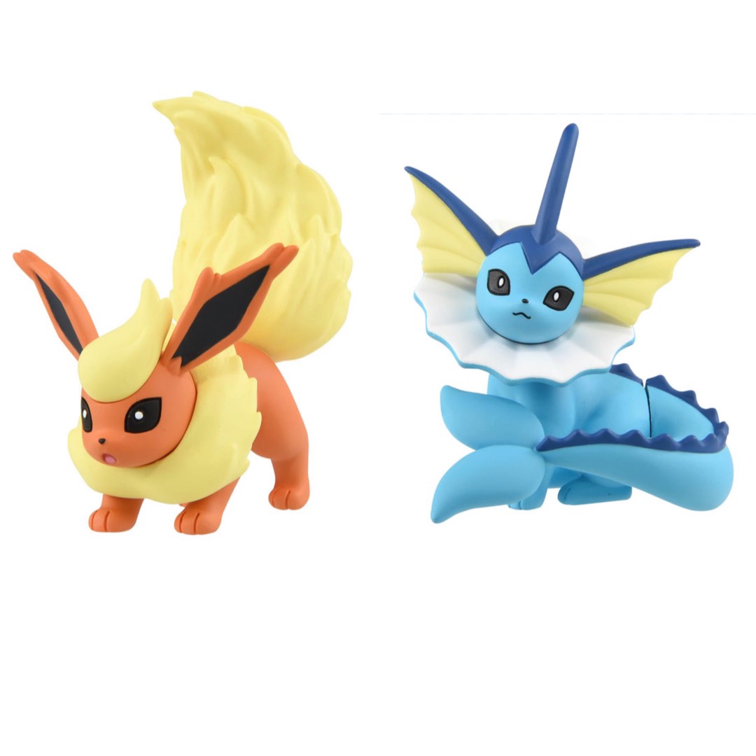 Pokemon MC Figure-Flareon/Vaporeon, 興趣及遊戲, 玩具 & 遊戲類 - Carousell