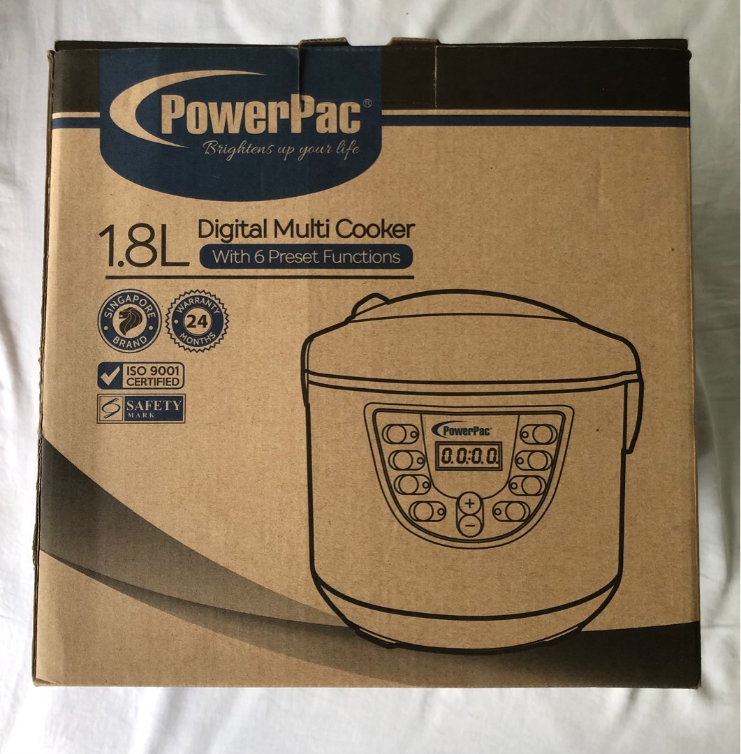 Powerpac 1.8l digital rice/multi cooker, TV & Home Appliances, Kitchen ...