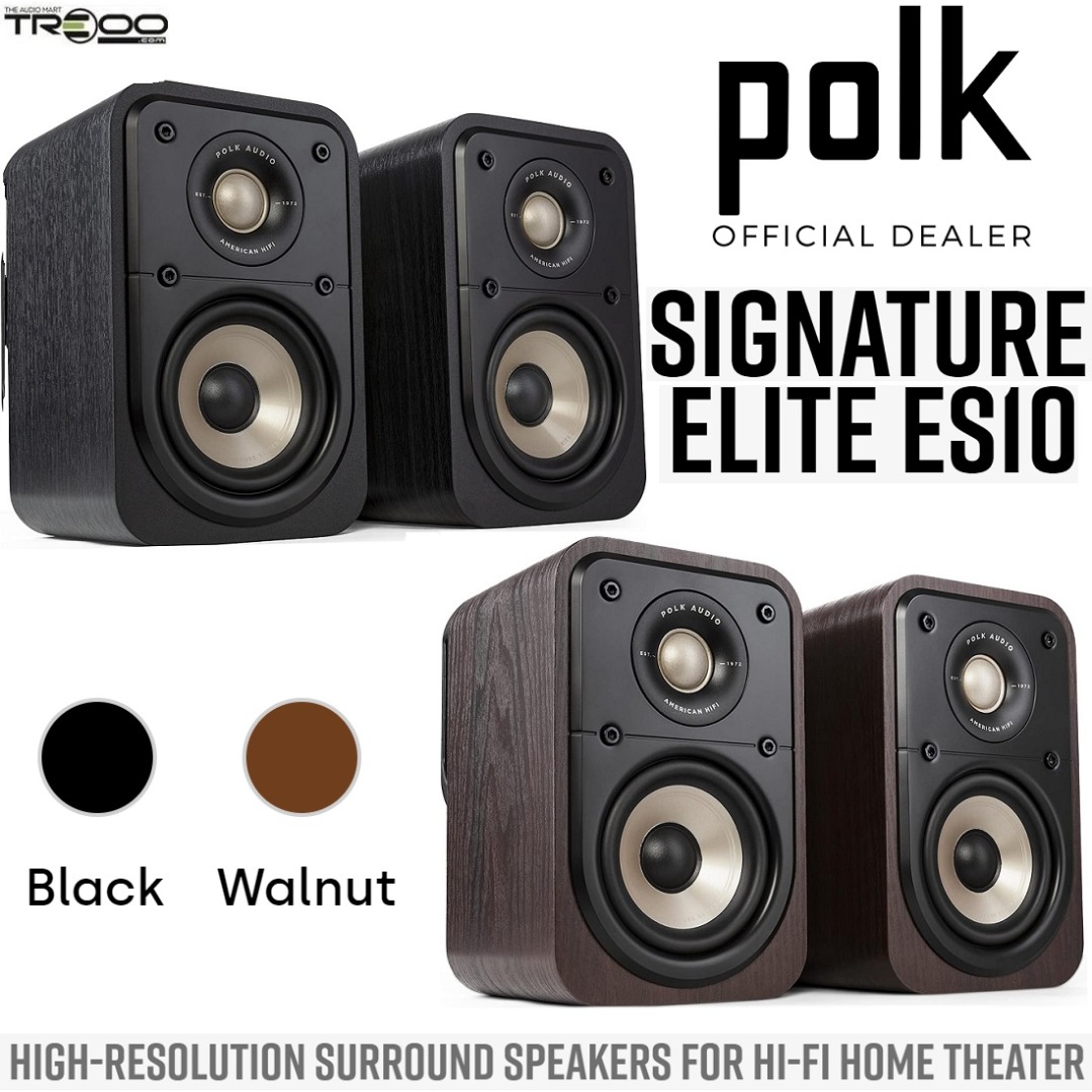 [Official] Polk Audio Signature Elite ES10 2-Way Passive Desktop Bookshelf Speakers, Audio ...