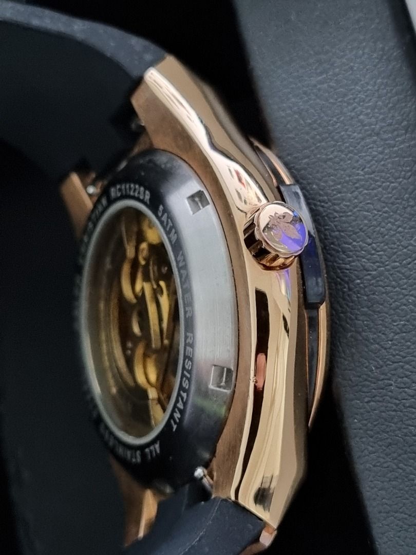 Ralph Christian Prague Skeleton Automatic Deluxe Gold, Men's Fashion ...