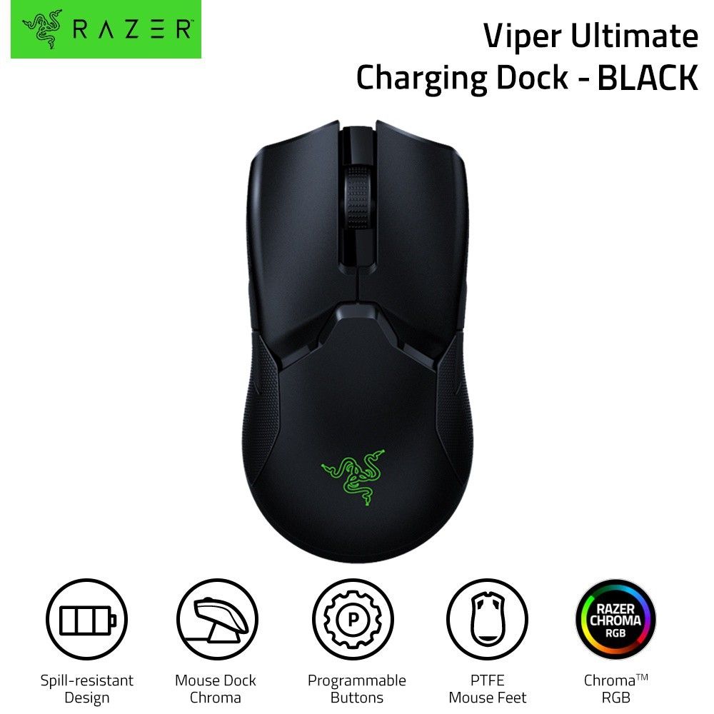 RAZER Viper Ultimate with Charging Dock Focus+ Optical Sensor Switch ...