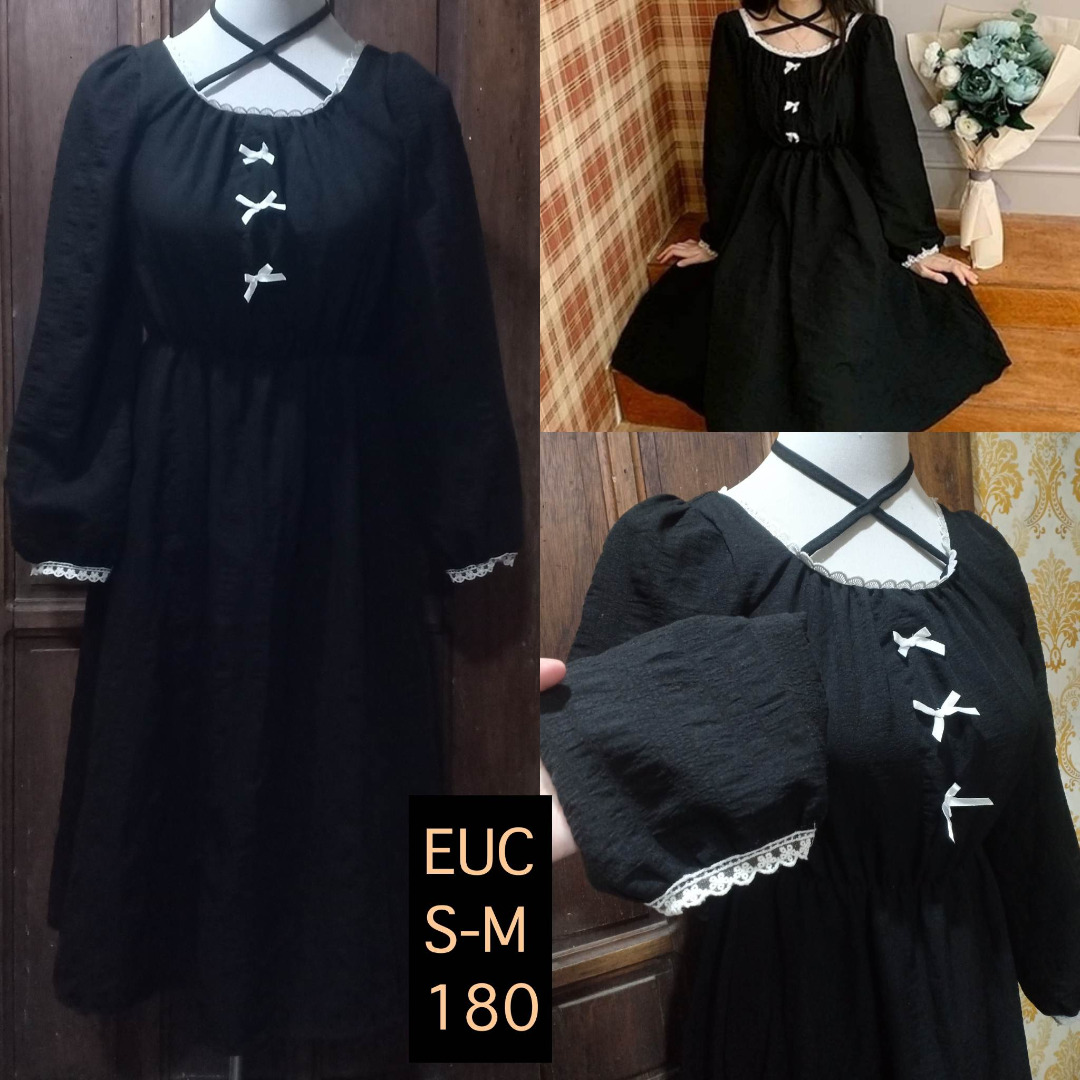Retro Princess Fit Lace Up Lolita Dress, Women's Fashion, Dresses & Sets, Dresses on Carousell