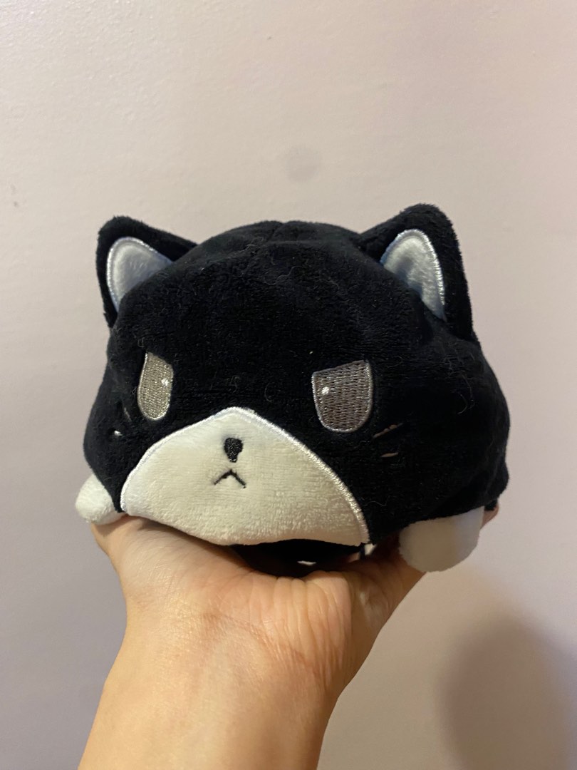 Reversible Black Cat Plushie, Hobbies & Toys, Toys & Games on Carousell