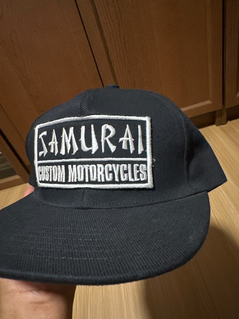 Samurai custom motorcycle cap, Men's Fashion, Watches & Accessories ...
