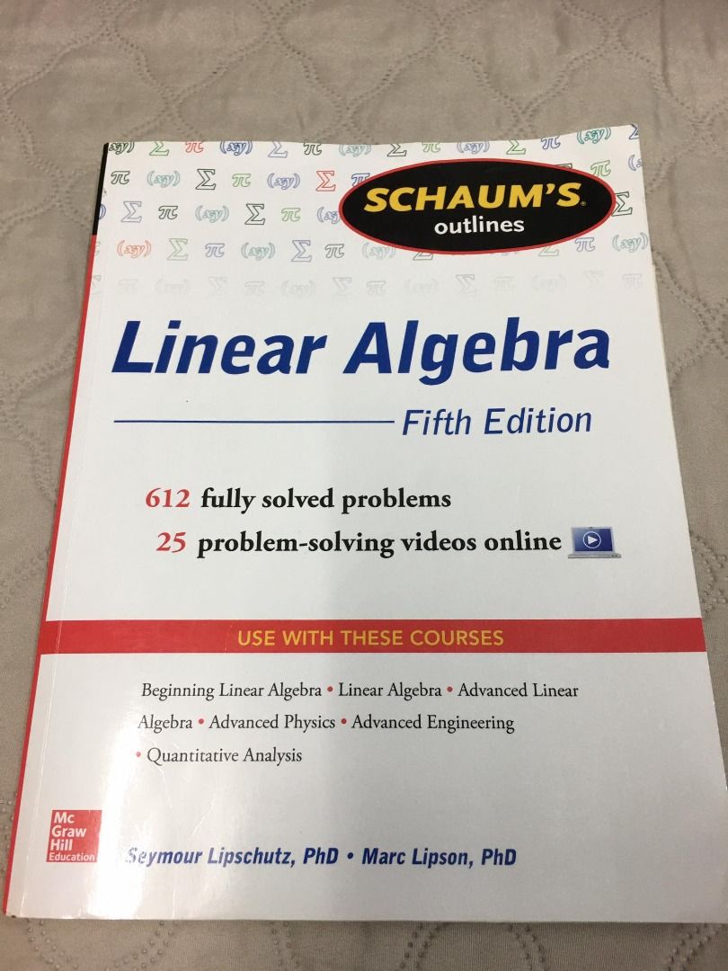 Schaum's Outlines Linear Algebra, Hobbies & Toys, Books & Magazines ...