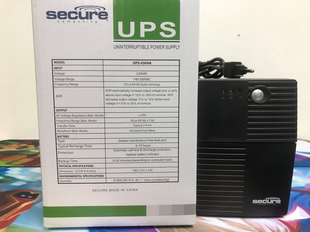 SECURE 650va UPS, Computers & Tech, Parts & Accessories, Other ...