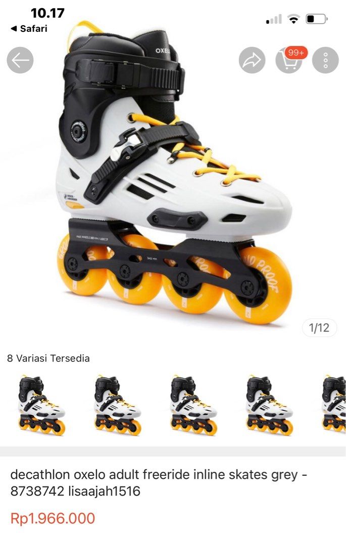 Sepatu roda dewasa oxelo, Olah Raga, Perlengkapan Olahraga Lainnya di ...