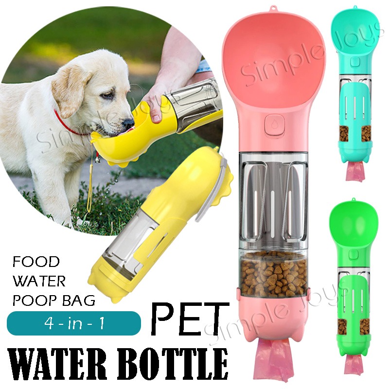 [SG STOCK] 4-in-1 Travel Portable Pet Bottle Water 300ml with Food ...