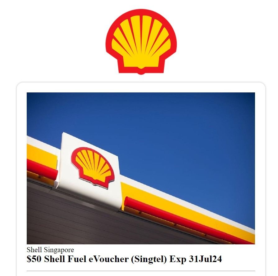 Shell Voucher (worth $350), Tickets & Vouchers, Vouchers on Carousell