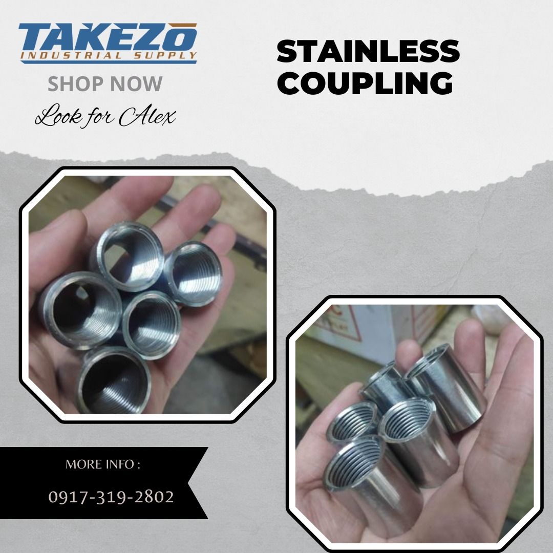 Stainless coupling (Specs: 1/2), Commercial & Industrial, Construction ...