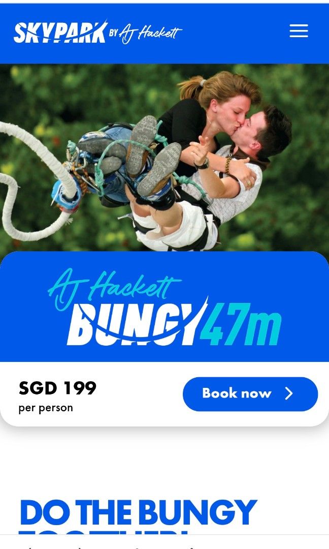 Tandem Bungy Jump Ticket, Tickets & Vouchers, Local Attractions ...