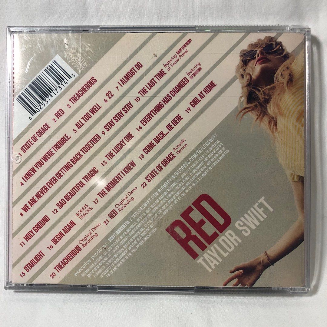 Taylor Swift RED CD, Hobbies & Toys, Music & Media, CDs & DVDs on Carousell
