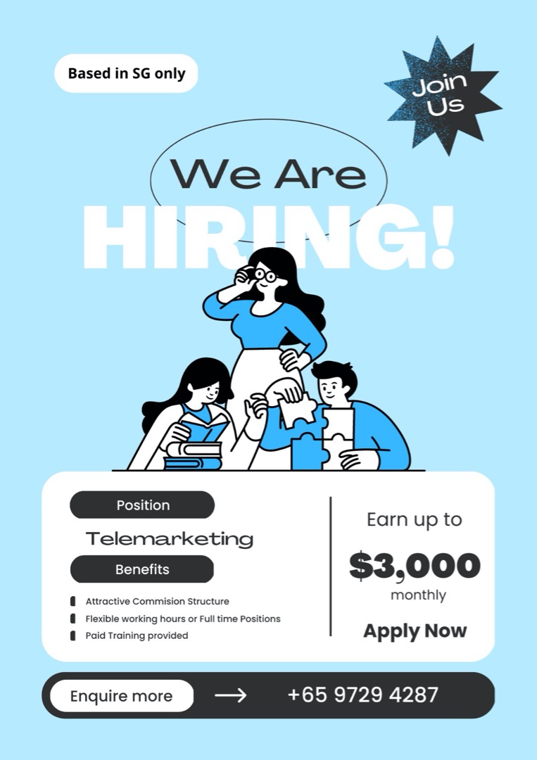Telemarketer, Jobs, Sales, Retail & Marketing on Carousell