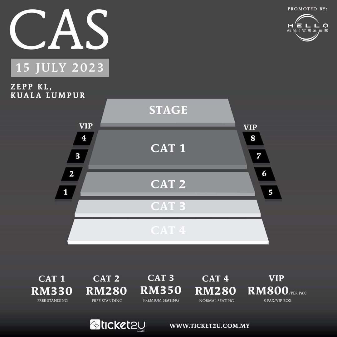 [TICKETING SERVICE] CAS LIVE IN KL, Tickets & Vouchers, Event Tickets ...