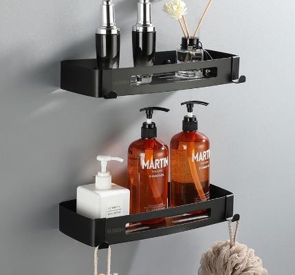 Toiletries Rack Bathroom Wall Shelf No Drill Bathroom Toilet ...