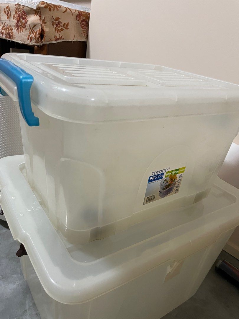 Toyogo plastic storage boxes - 3 sizes, Furniture & Home Living, Home ...