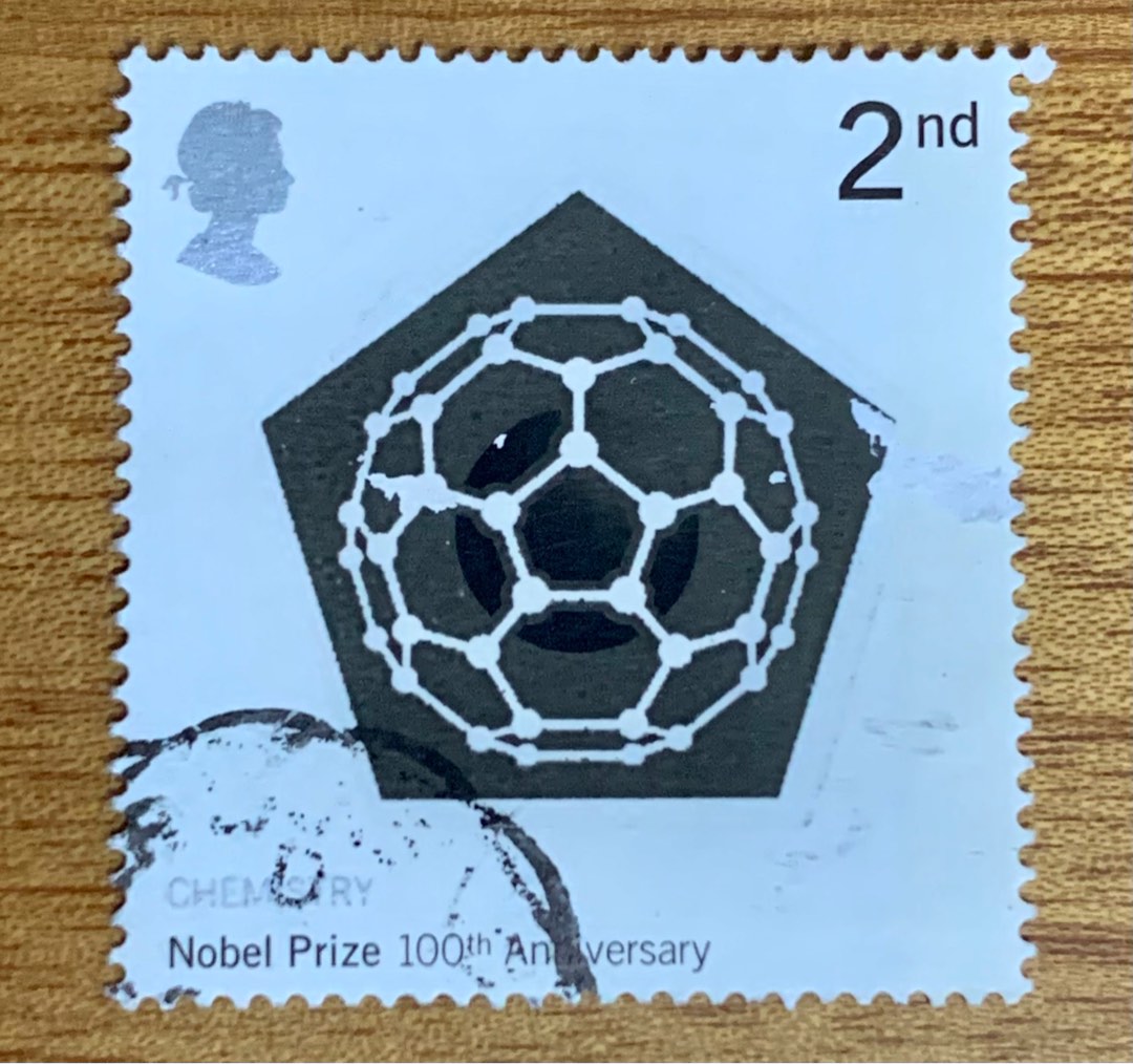 UK stamp Nobel Prize Chemistry 100 years - molecule & atomic structure ...