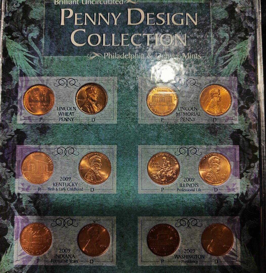 US Penny Design Collection Coin Set(2), Hobbies & Toys, Memorabilia ...
