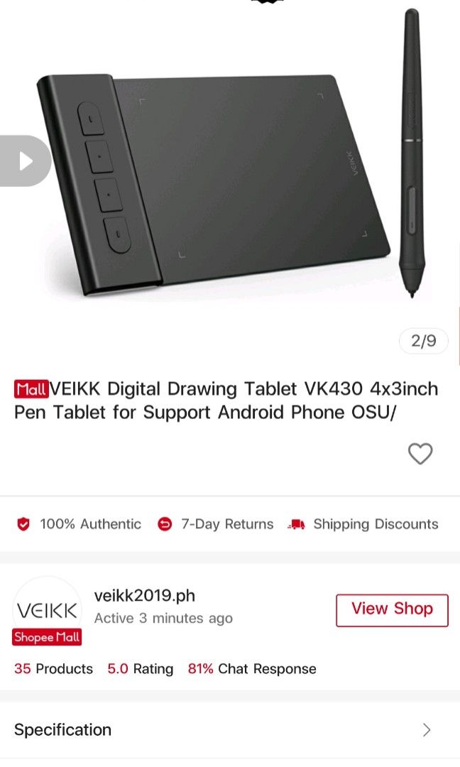 Veikk digital drawing tablet VK430, Mobile Phones & Gadgets, Tablets ...