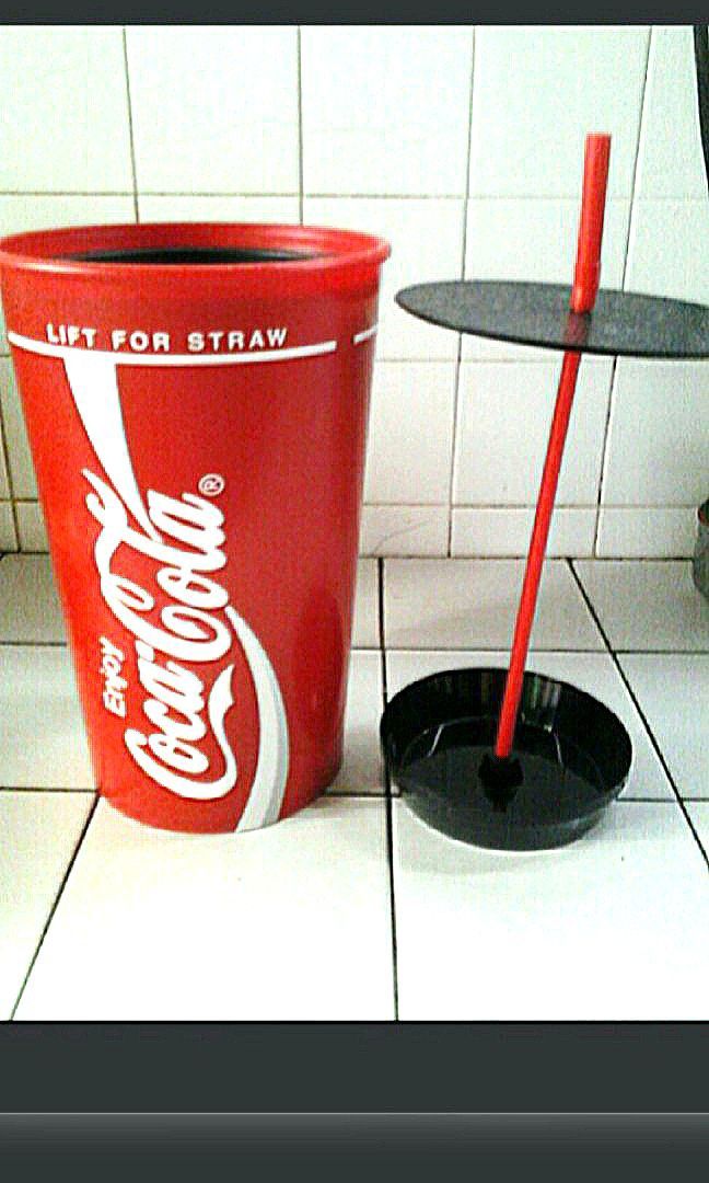 Vintage Coca Cola Jumbo Straw Bucket, Furniture & Home Living ...