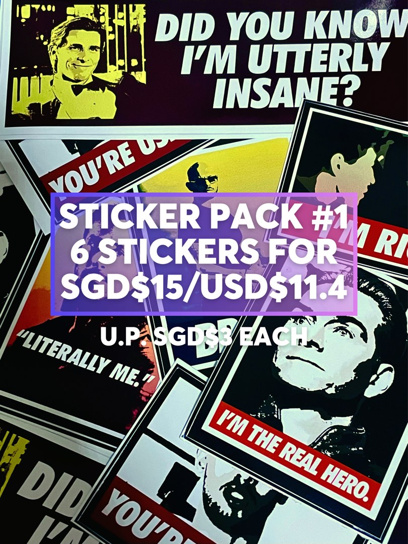 Waterproof Meme Sticker Pack, Hobbies & Toys, Stationery & Craft, Craft ...