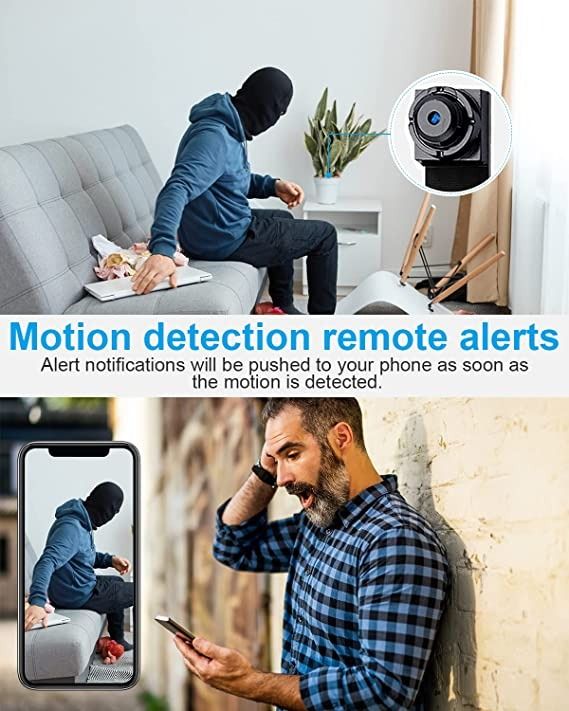 WiFi Pinhole Spy Camera, Full HD 1080P Hidden Camera Wireless Portable ...