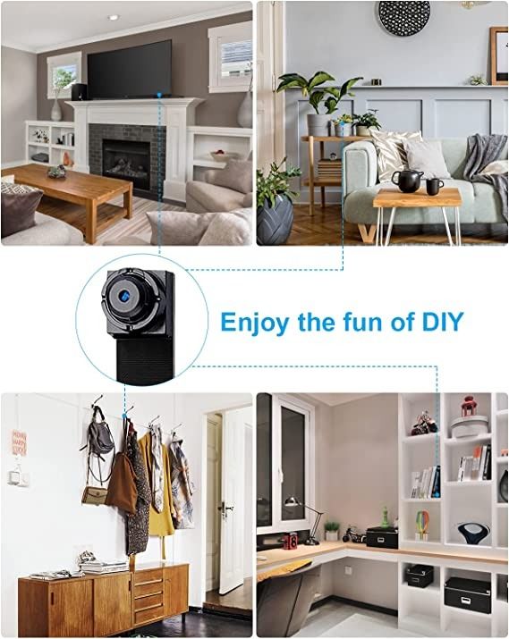 WiFi Pinhole Spy Camera, Full HD 1080P Hidden Camera Wireless Portable ...