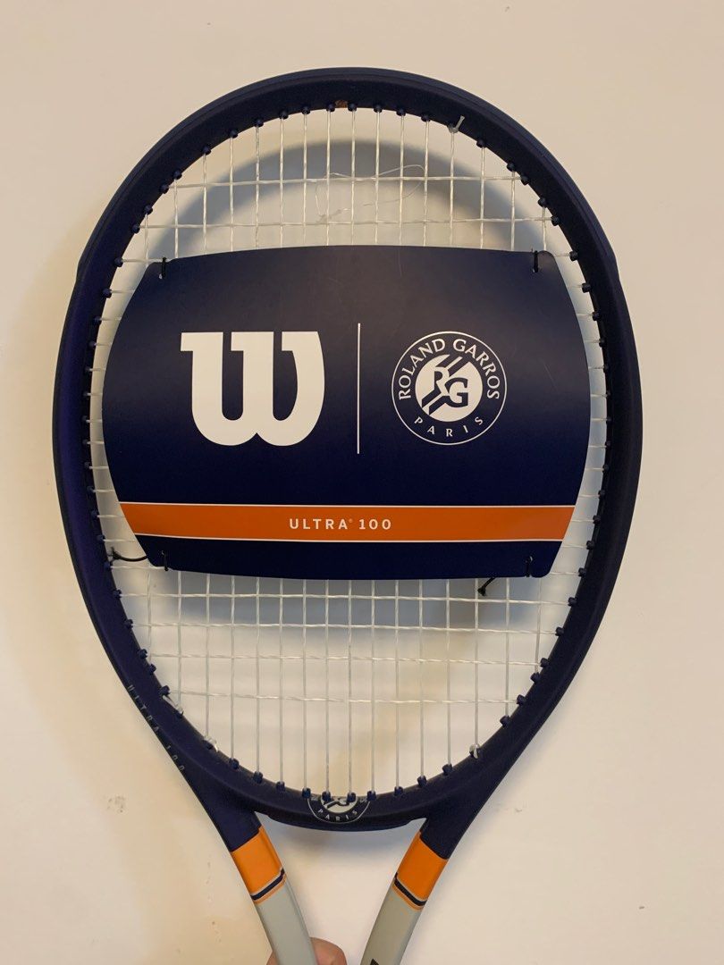 Wilson Ultra 100 Roland Garros Tennis Racquet, Sports Equipment, Sports ...