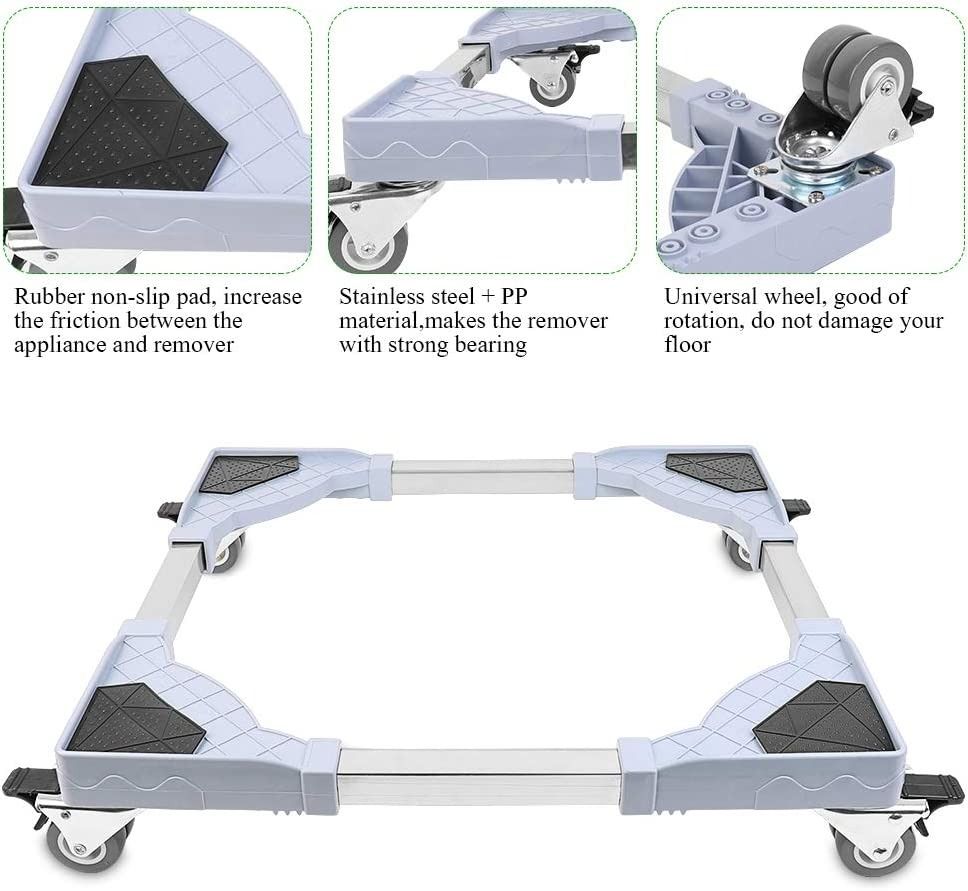 Wisfor Large Appliance Base, Movable Adjustable Furniture Dolly with 4 ...