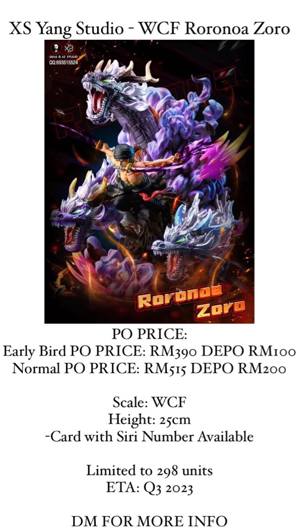 XS Yang Studio - WCF Roronoa Zoro, Hobbies & Toys, Toys & Games on Carousell