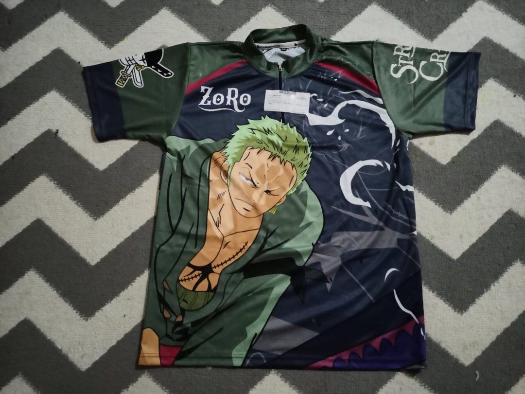 (XXL) Jersey Custom One Piece Zoro, Olah Raga, Baju Olahraga di Carousell