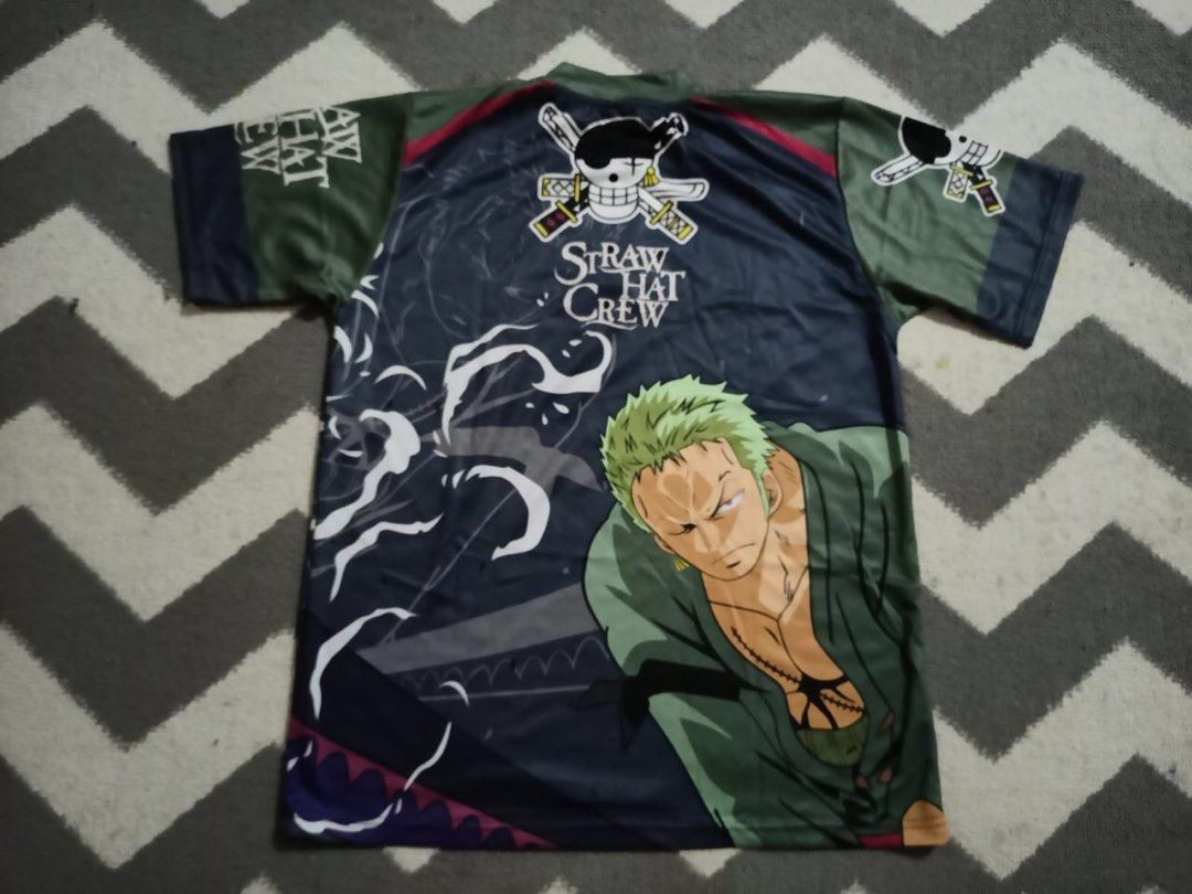 (XXL) Jersey Custom One Piece Zoro, Olah Raga, Baju Olahraga di Carousell