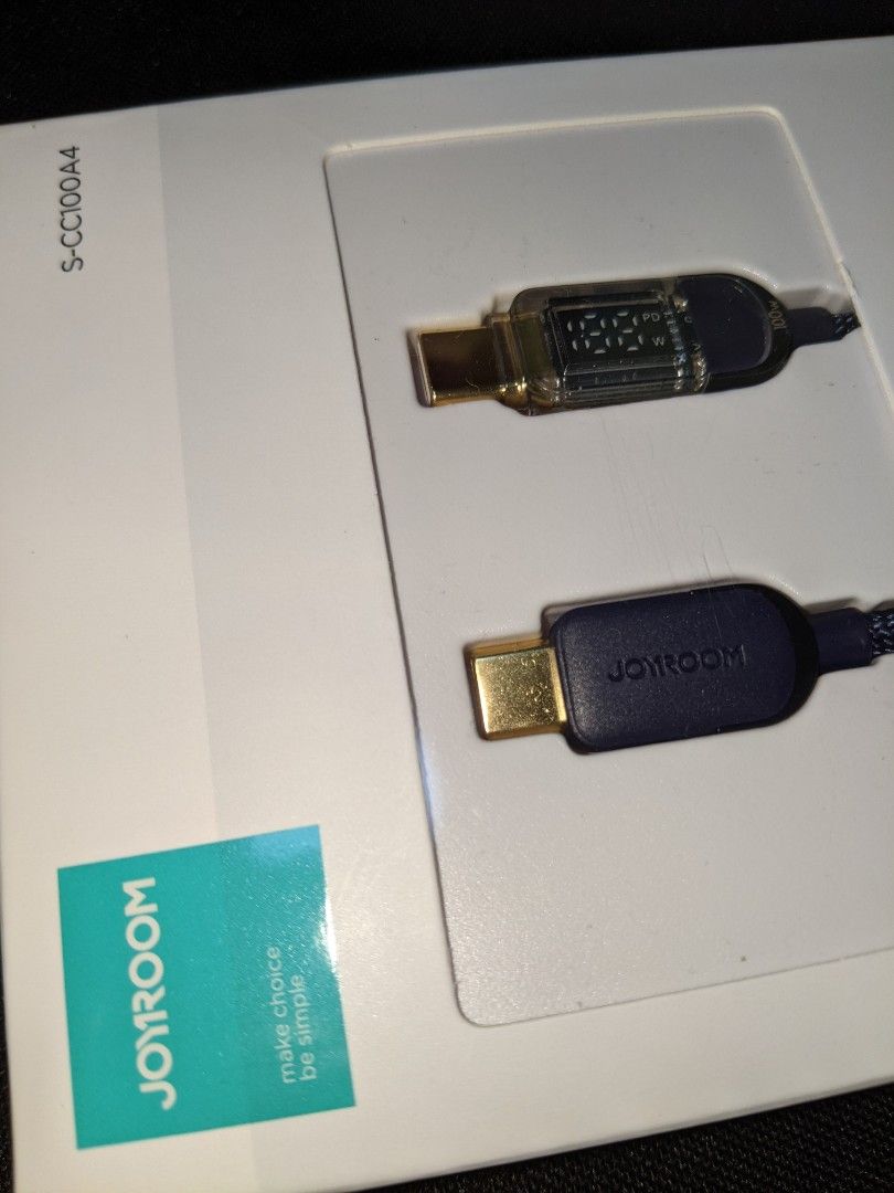 100W Type C to type C digital display fast charging data cable, 100 ...