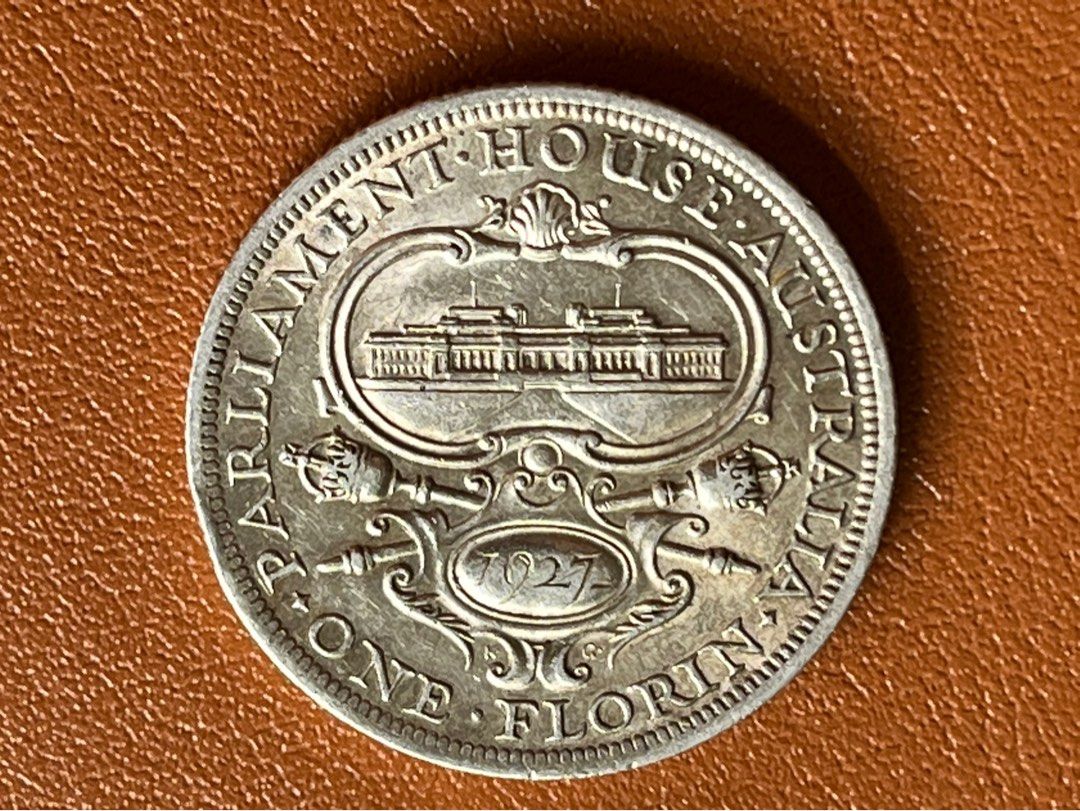1927 Australia King George V 1 Florin Silver coin, Hobbies & Toys ...