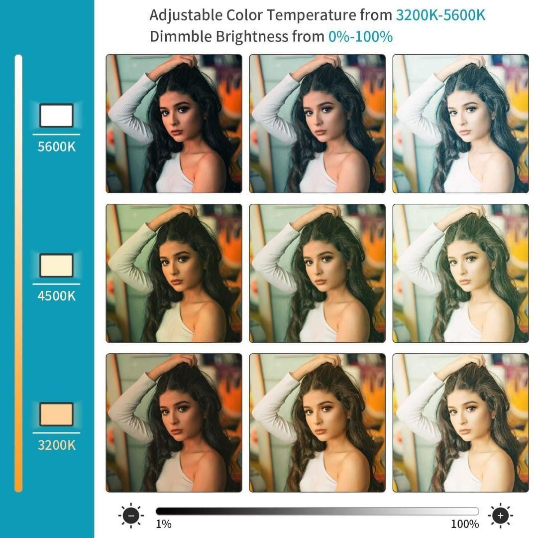 3421) Neewer LED Video Light, Camera Camcorder Photo Light Panel with ...