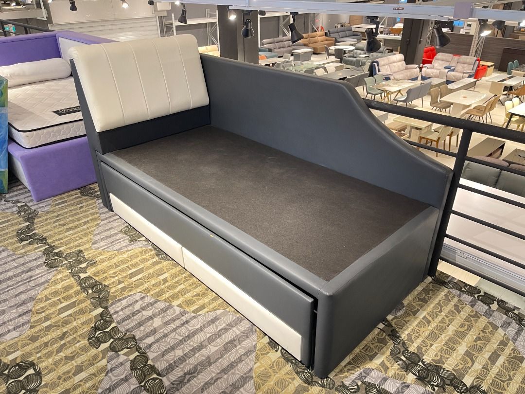 3 Feet Bed with Storage Headboard + 3 Feet Pull Out Drawer Bed ...