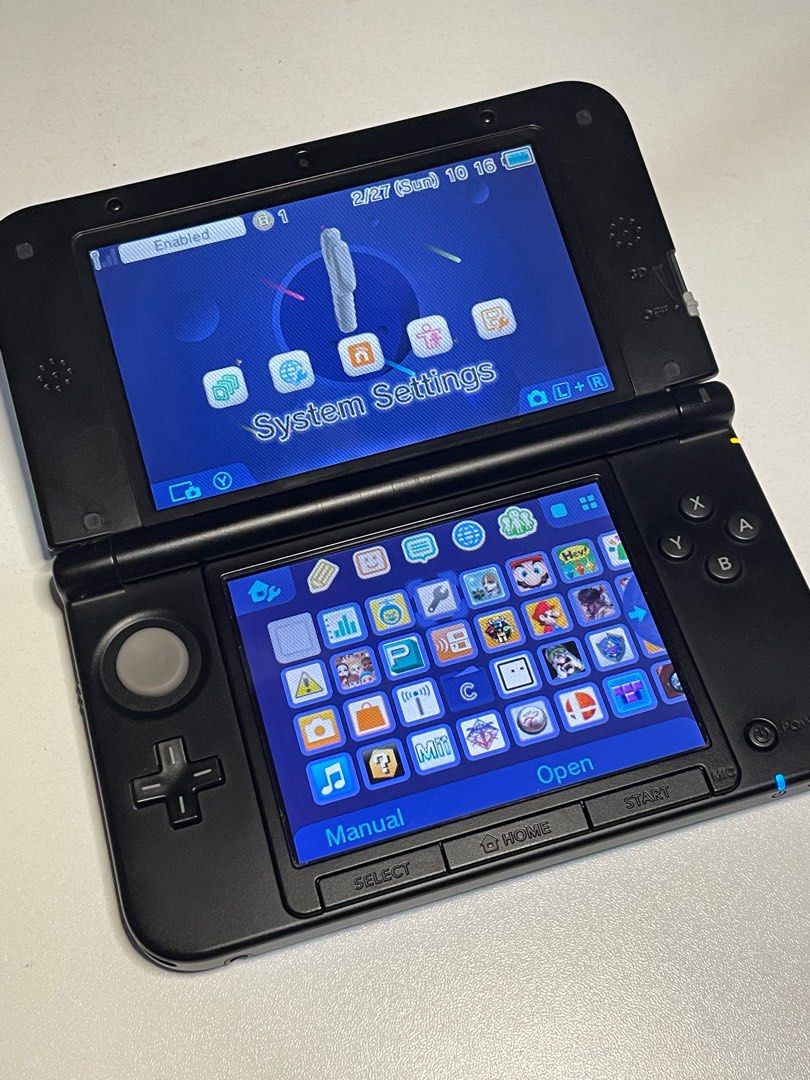 3DS XL - Blue/Black (Old Model) CFW 64gb, Video Gaming, Video Game ...