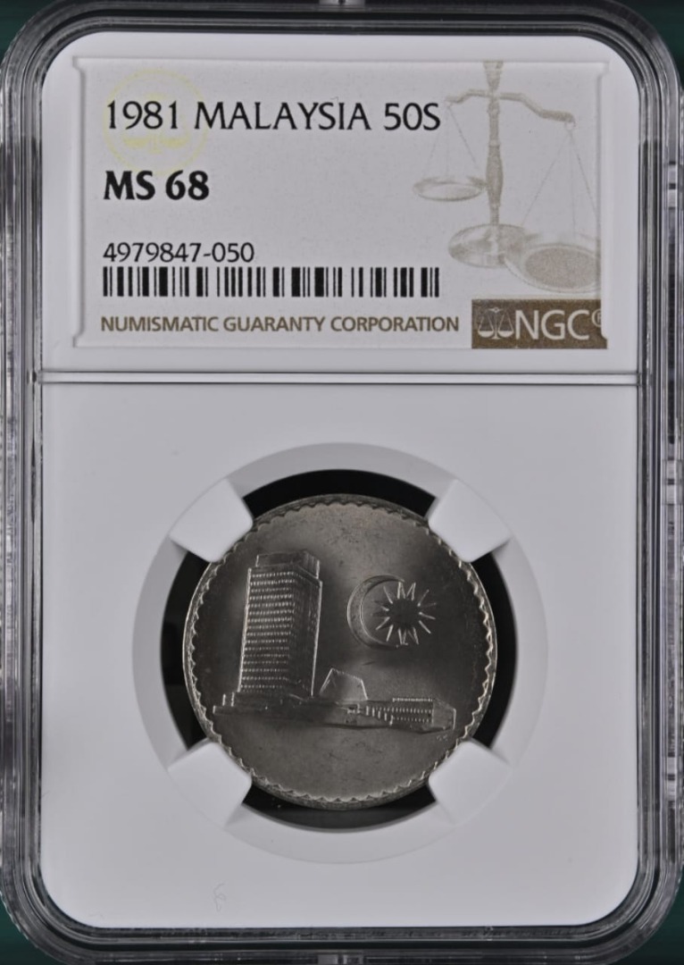 41. NGC Malaysia Parliament 1981 50C MS68, Hobbies & Toys, Memorabilia & Collectibles, Currency ...