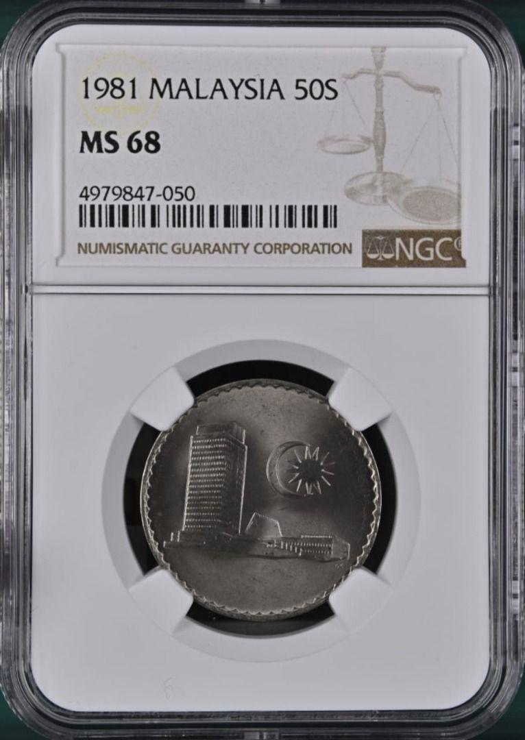 41. NGC Malaysia Parliament 1981 50C MS68, Hobbies & Toys, Memorabilia & Collectibles, Currency ...