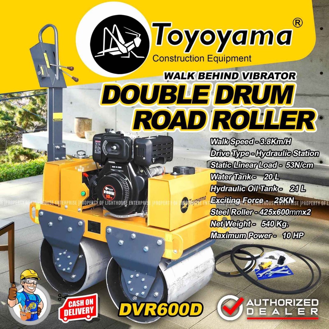 𝐓𝐎𝐘𝐎𝐘𝐀𝐌𝐀 Japan 10HP 𝐖𝐚𝐥𝐤 𝐁𝐞𝐡𝐢𝐧𝐝 𝐕𝐢𝐛𝐫𝐚𝐭𝐨𝐫𝐲 𝐑𝐨𝐥𝐥𝐞𝐫 / 𝐃𝐨𝐮𝐛𝐥𝐞 𝐃𝐫𝐮𝐦 𝐑𝐨𝐚𝐝 ...