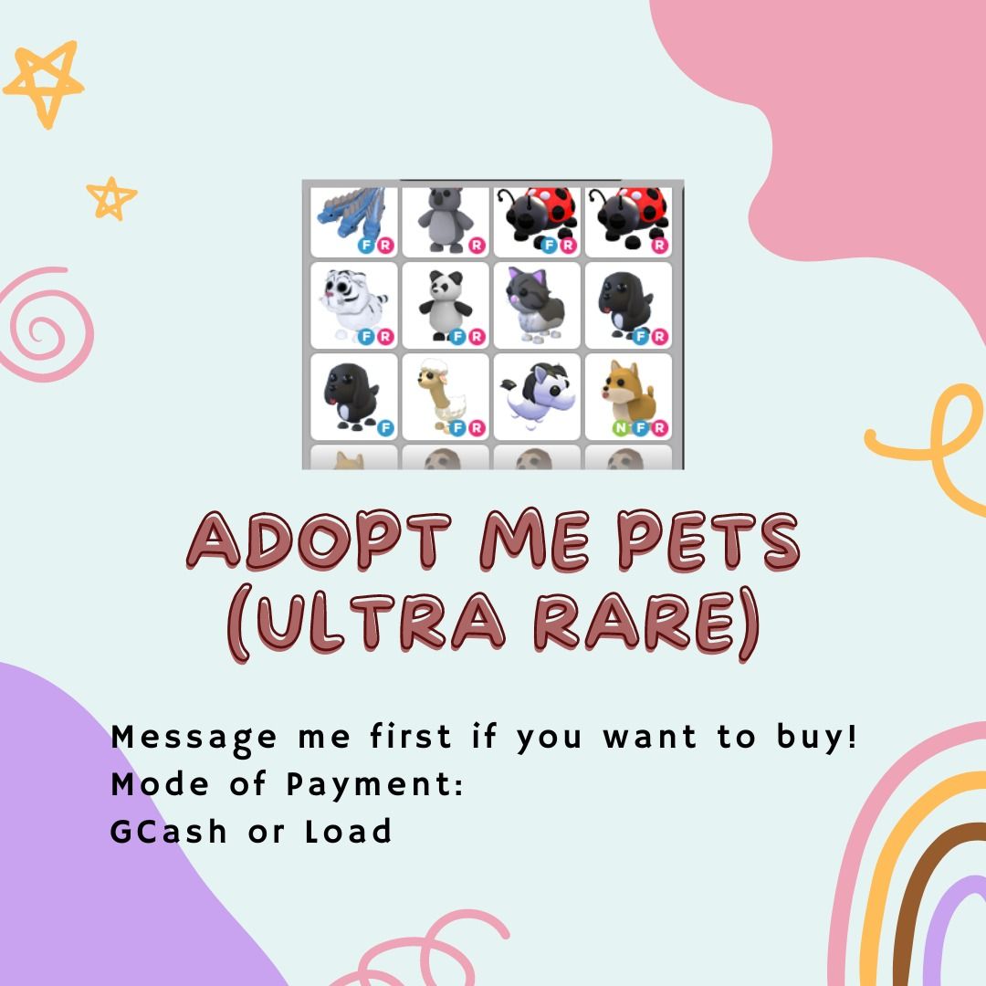 ADOPT ME ULTRA RARE PETS (PRICELIST IN DESCRIPTION), Video Gaming ...