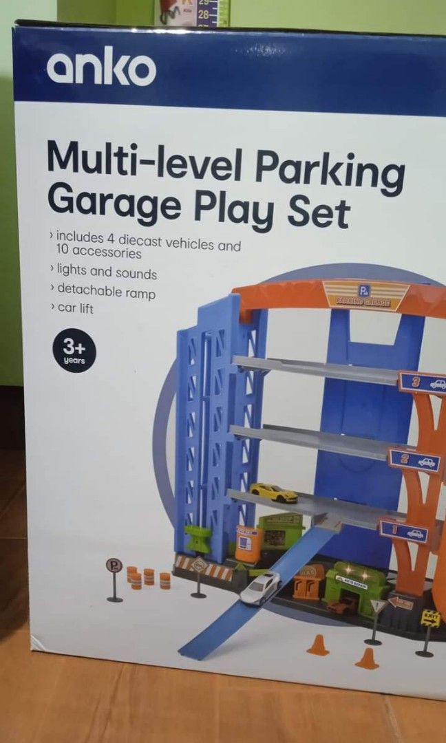 Anko Multi level parking garage playset, Hobbies & Toys, Toys & Games on Carousell