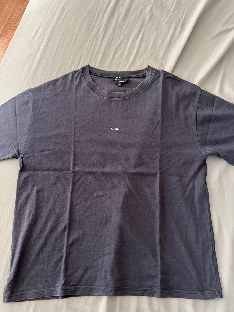 APC NAVY BLUE BOX TSHIRT, Men's Fashion, Tops & Sets, Tshirts & Polo ...
