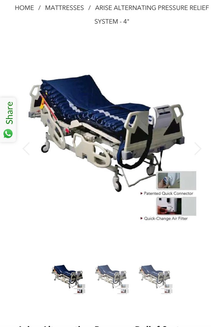 Arise Alternating Pressure Relief System - 4", Health & Nutrition ...