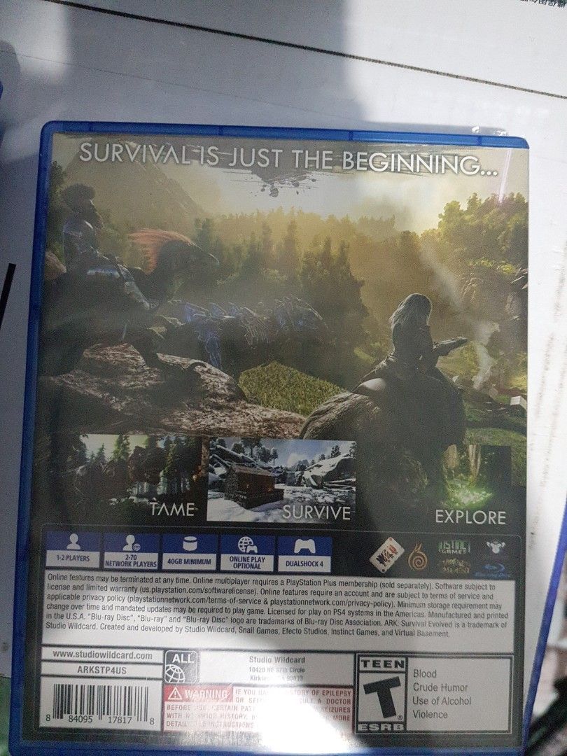 Ark Survival Evolved PS4 disc, Video Gaming, Video Games, PlayStation ...